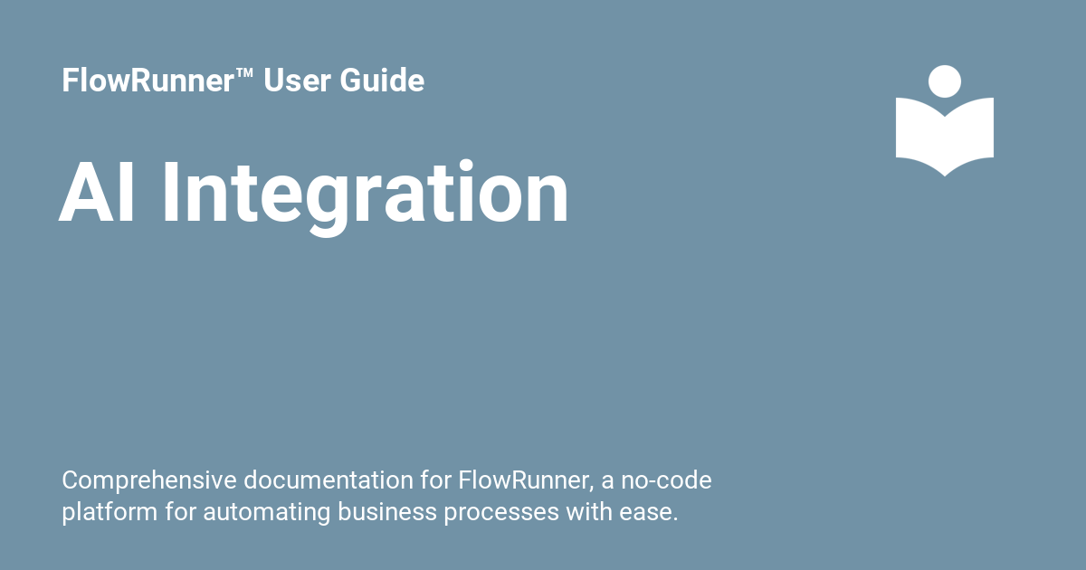 AI Integration - FlowRunner™ User Guide